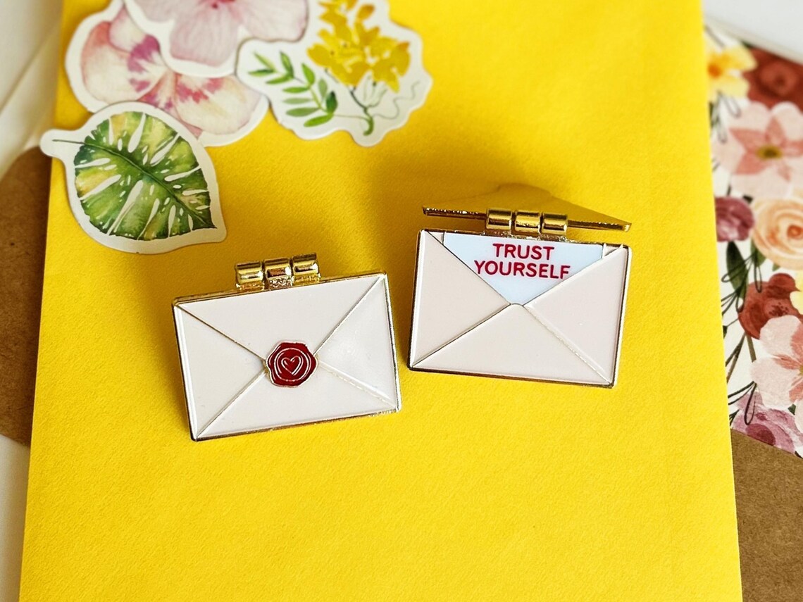 Trust Yourself Envelope Pin - Etsy
