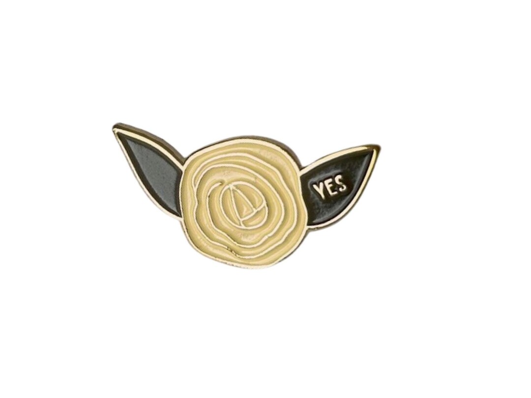 Yes Rose Enamel Pin – Cream Rose Mantra, Encouragement & Affirmation ...