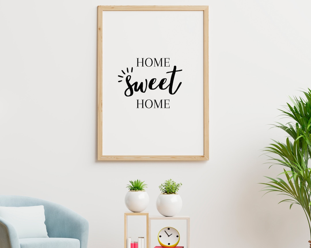 Home Sweet Home Poster Printable Digital Download Wall Art Minimalist ...