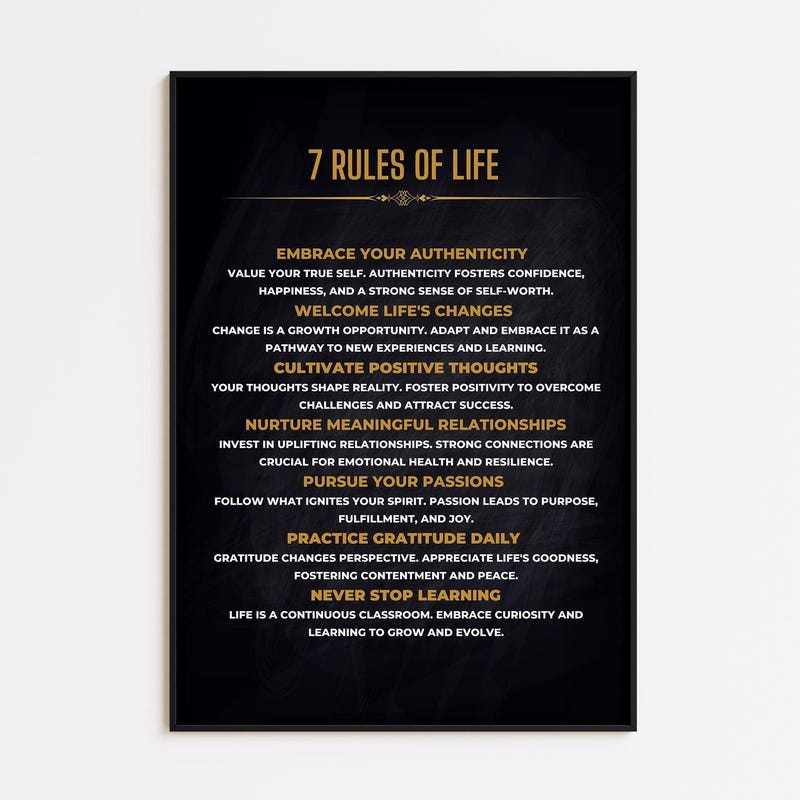 Rules of Life - Etsy
