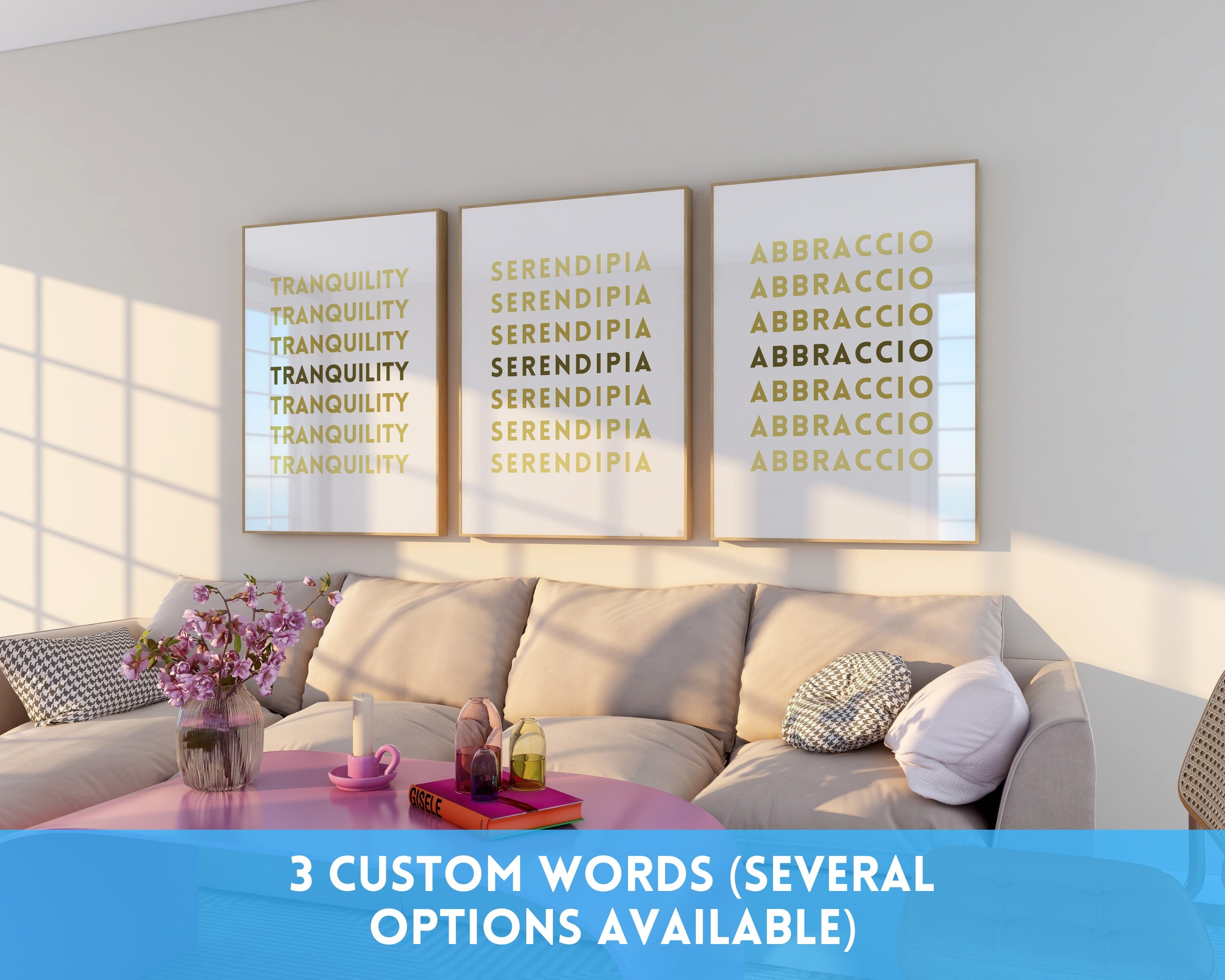 Custom Word, Printable Poster, Wall Art, Custom Word Art, Elegant Decor ...