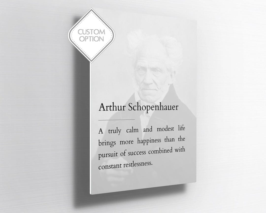 Arthur Schopenhauer Custom Quote Wall Art | Inspirational Quotes Poster ...