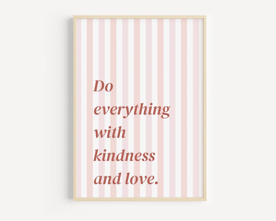 Kindness Quote Print | Motivational Wall Art | Inspirational Typography ...