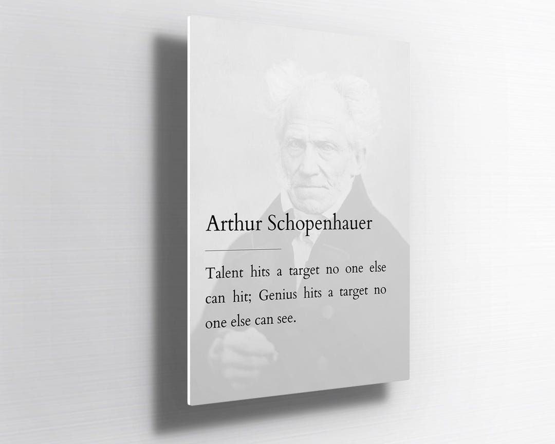 Arthur Schopenhauer Quote Wall Art | Inspirational Quotes Poster ...