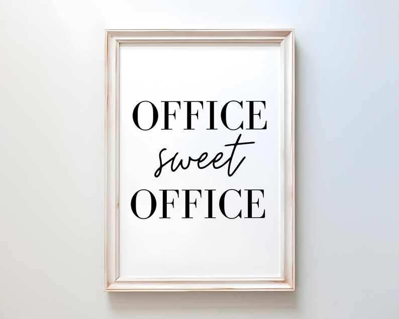 Office Sweet Office Poster Printable Digital Download Wall Art ...