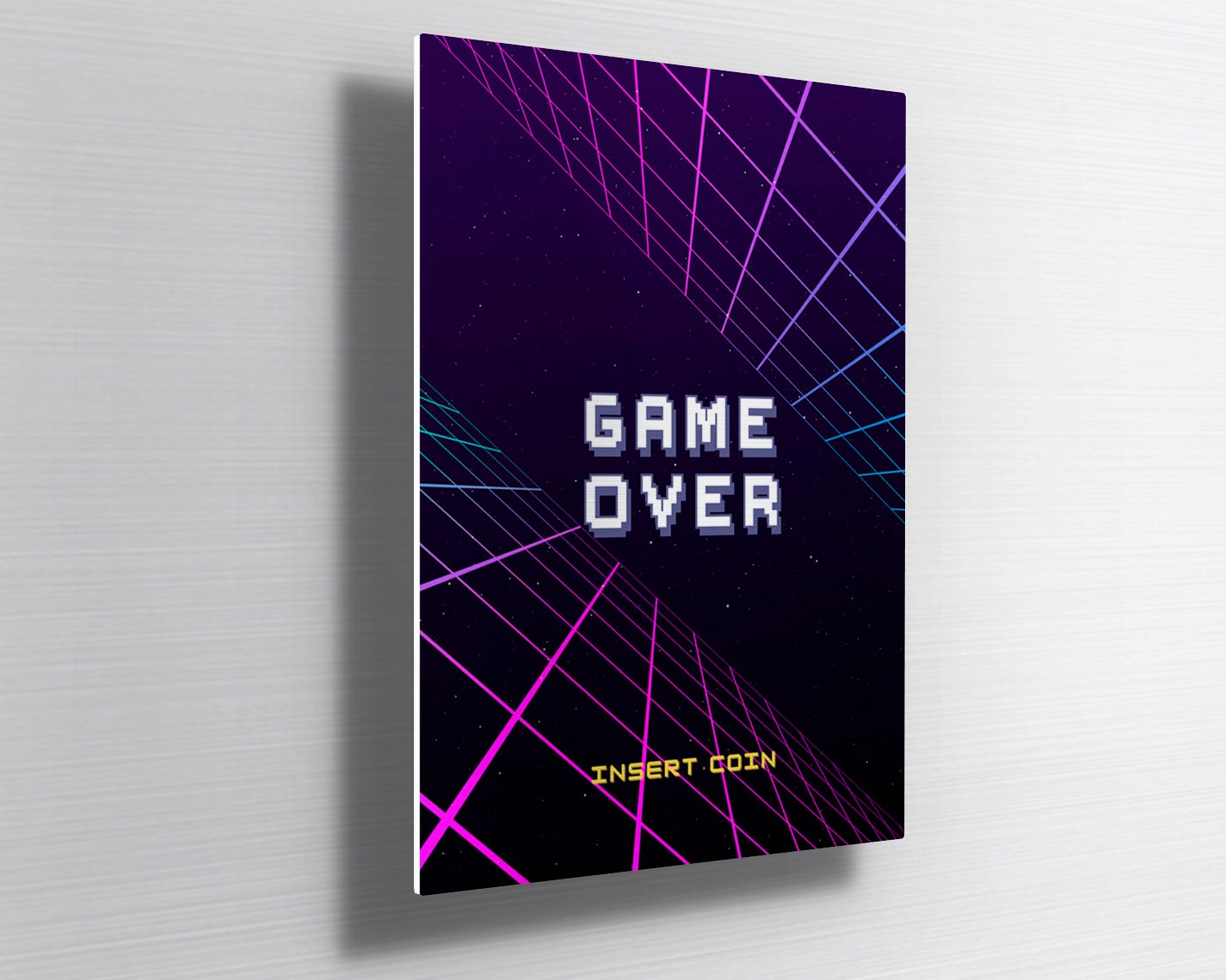 Gamer Poster With Game Over Insert Coin Printable Digital Download Wall ...