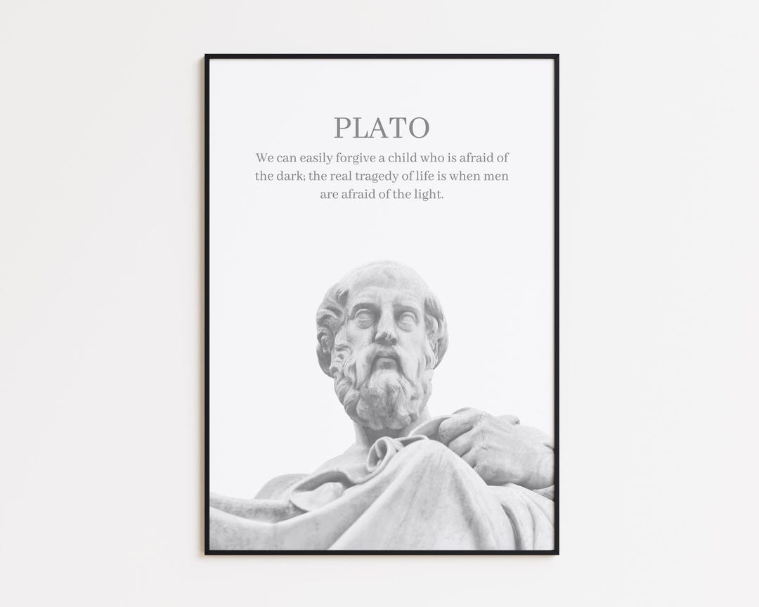 Plato Quote Poster Philosopher Printable Platonic Gifts Inspirational ...