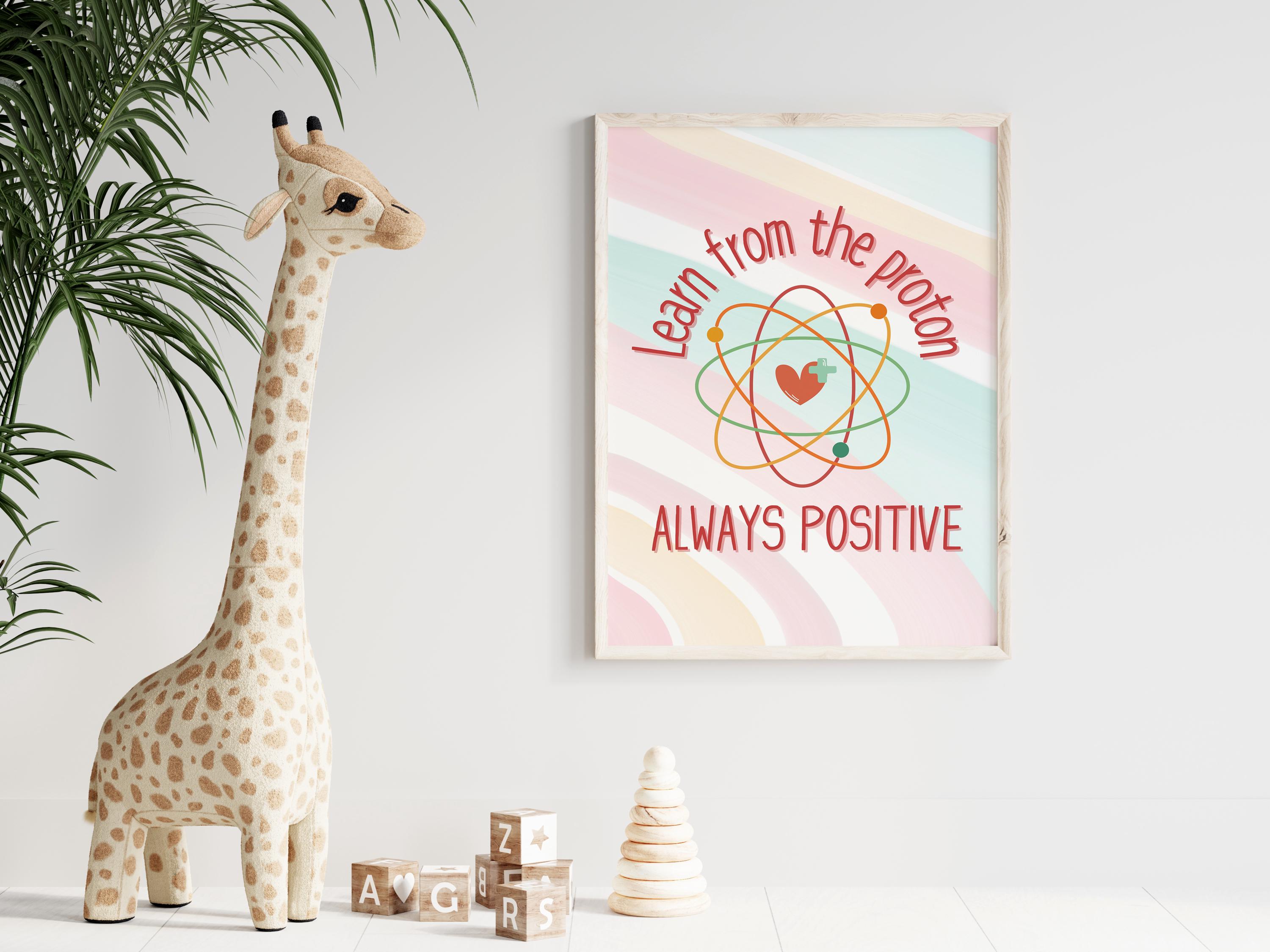 Stay Positive Poster | Classroom Posters | Science Teacher Gift Poster ...
