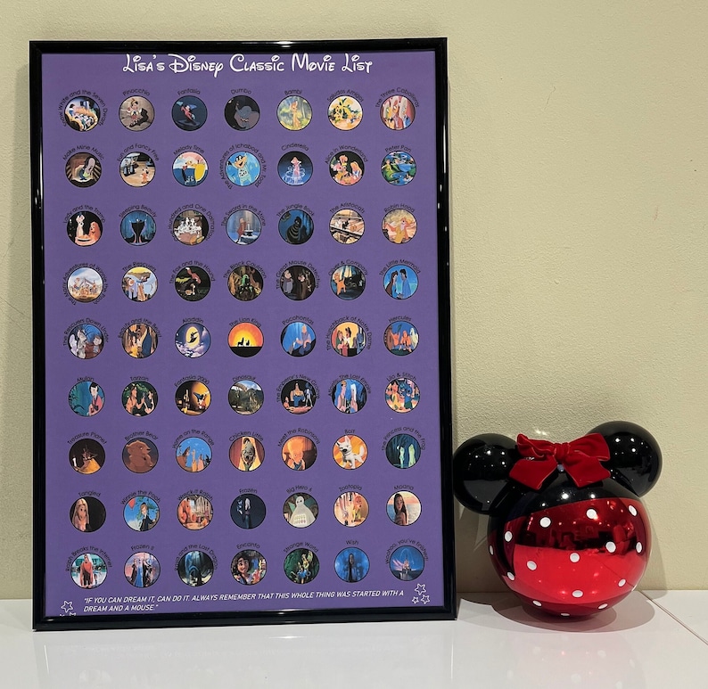 PERSONALISED Disney Movies Classics Scratch-off Posters Disney Fan Gift ...