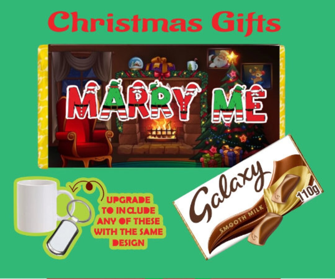 Marry Me, Chocolate Bar, Wrapper, Keyring, Christmas Gift for Loved ...