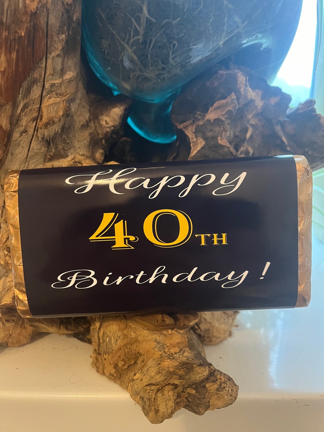 40th Birthday Novelty Chocolate Bar Printed Chocolate Bar 40th Birthday ...