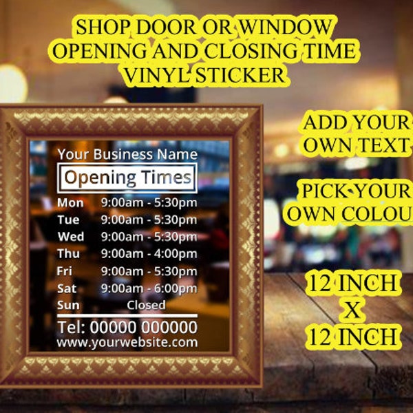 Opening Times Signs - Etsy
