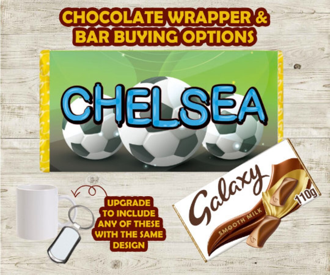 Chelsea Chocolate Barchelsea Footy Fan Giftswrapperfootball ...