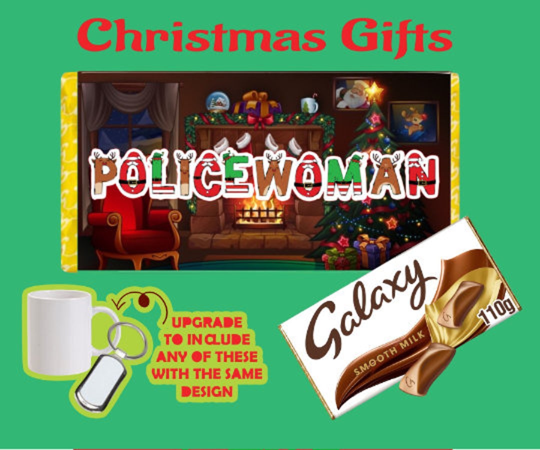 Police Woman, Chocolate Bar, Wrapper, Mug, Keyring, Christmas Gift for ...