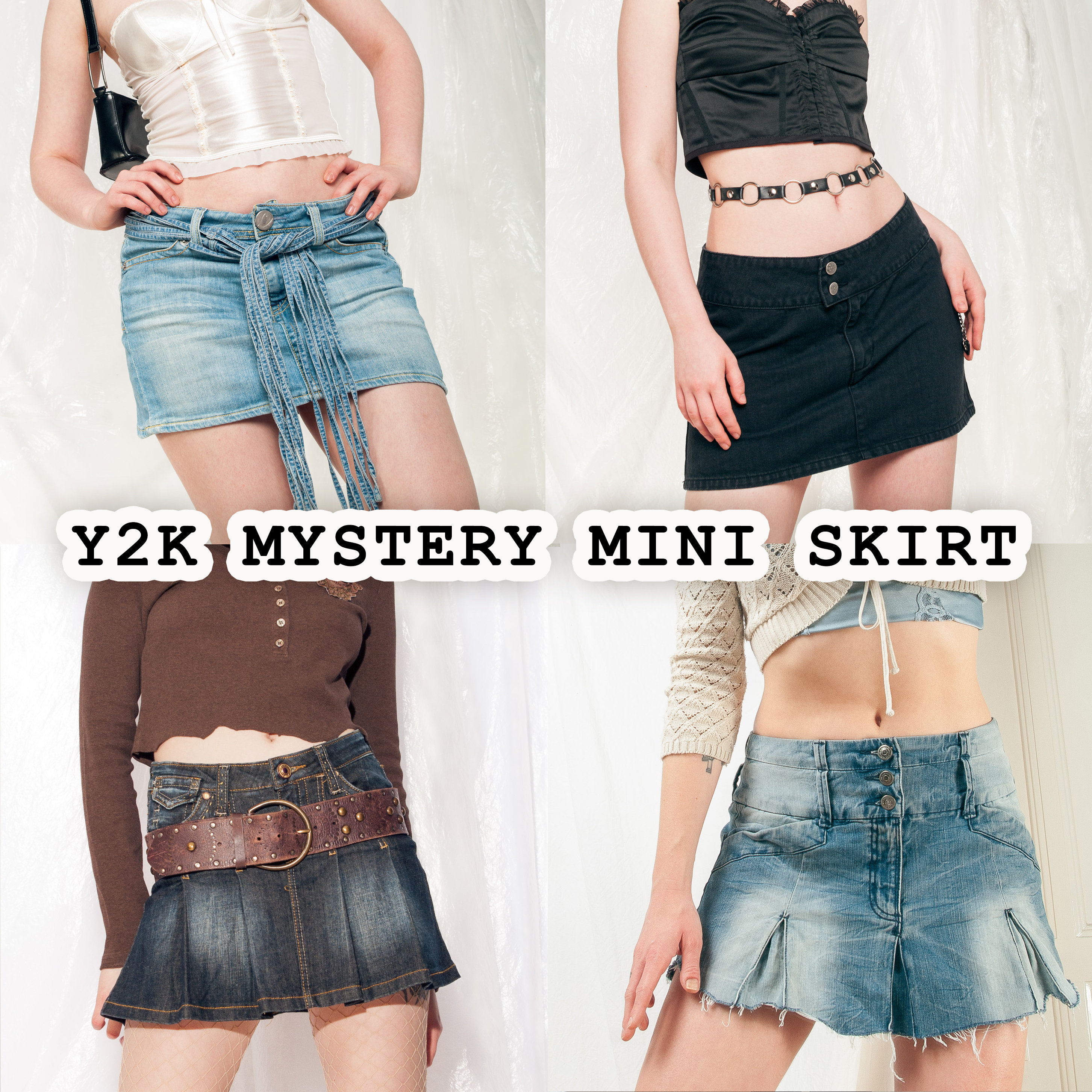Mystery Denim Micro Skirt Bundle - Y2K Vintage Jean Skirt - 2000s ...
