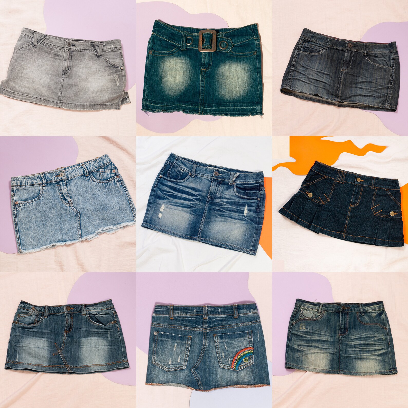 Mystery Denim Micro Skirt Bundle - Y2K Vintage Jean Skirt - 2000s ...