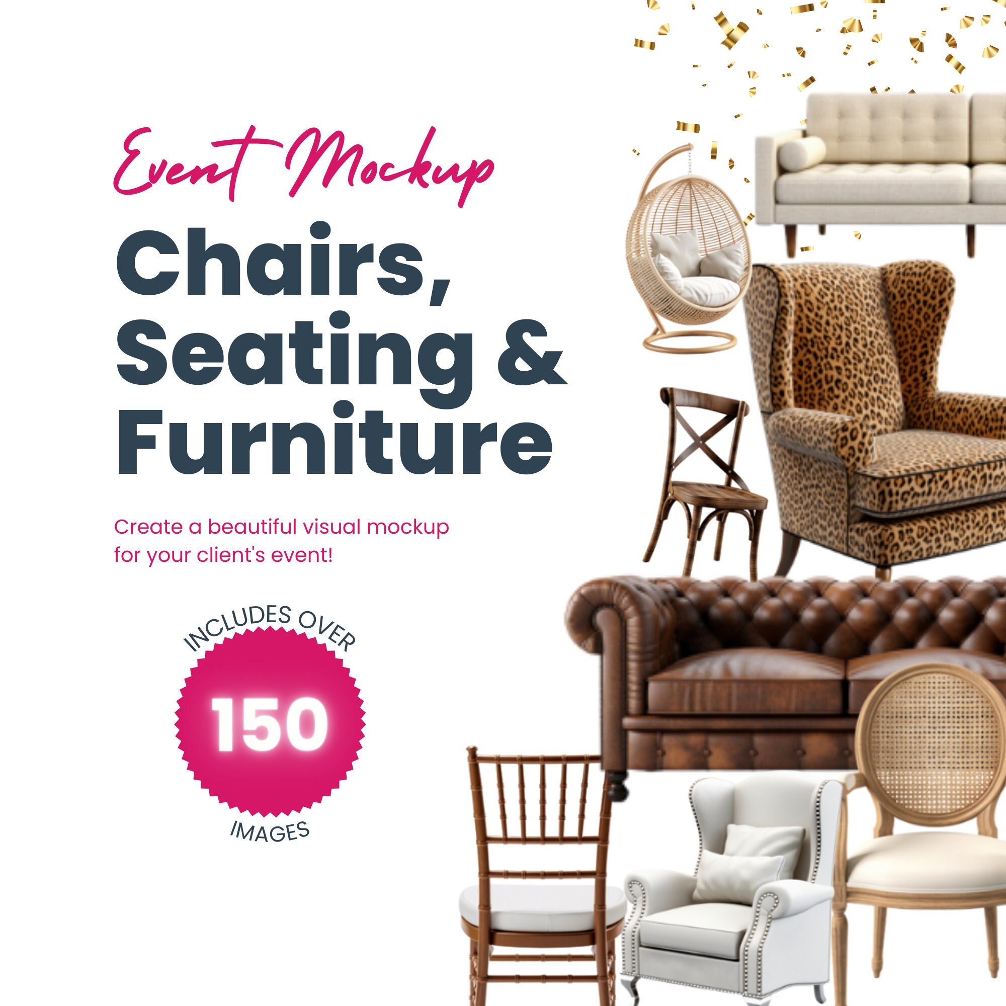 Event Mockup Furniture and Seating, 150+ Images for Custom Party ...
