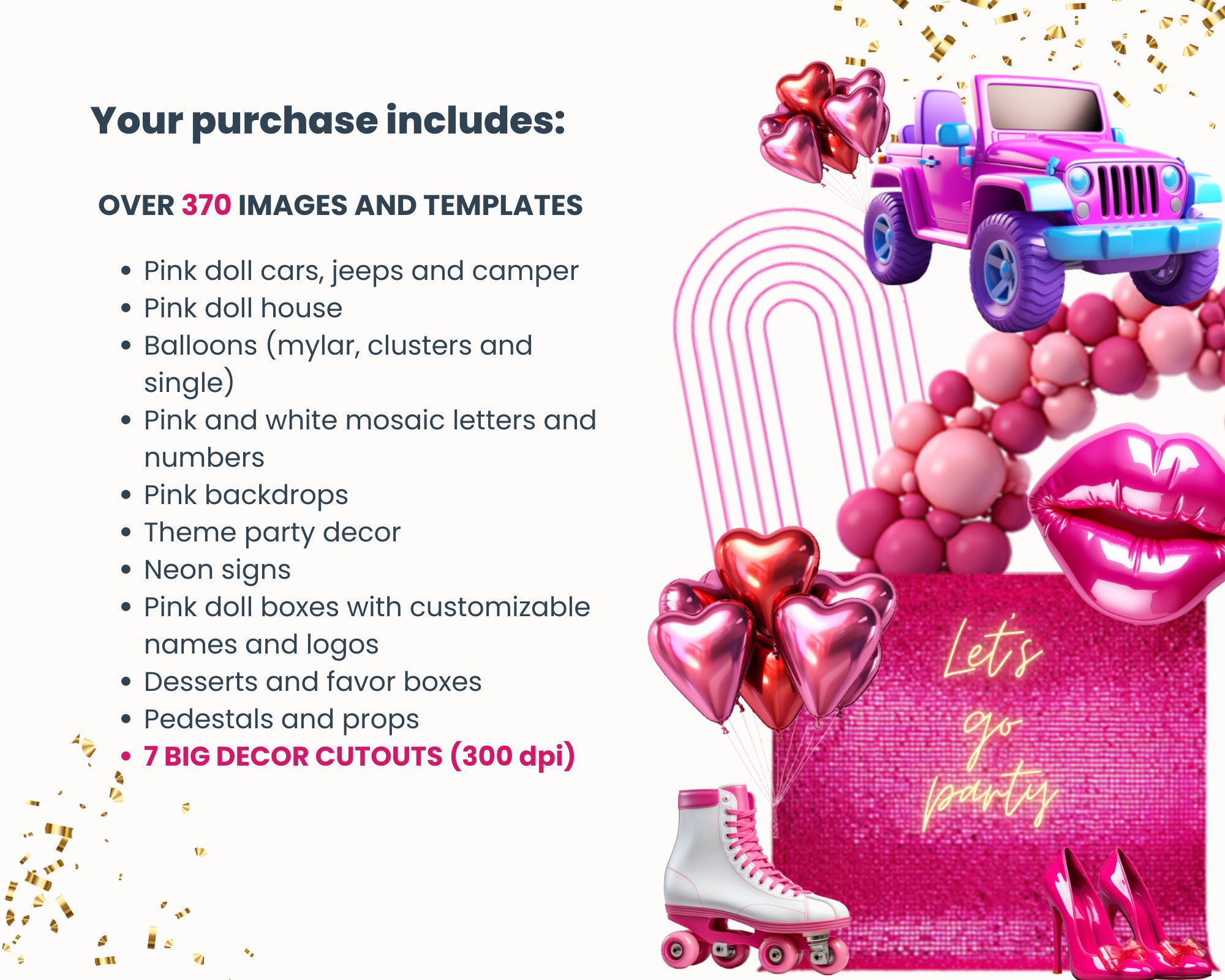 Event Mockup Pink Doll Party Theme, 370+ Images, Templates and BIG ...