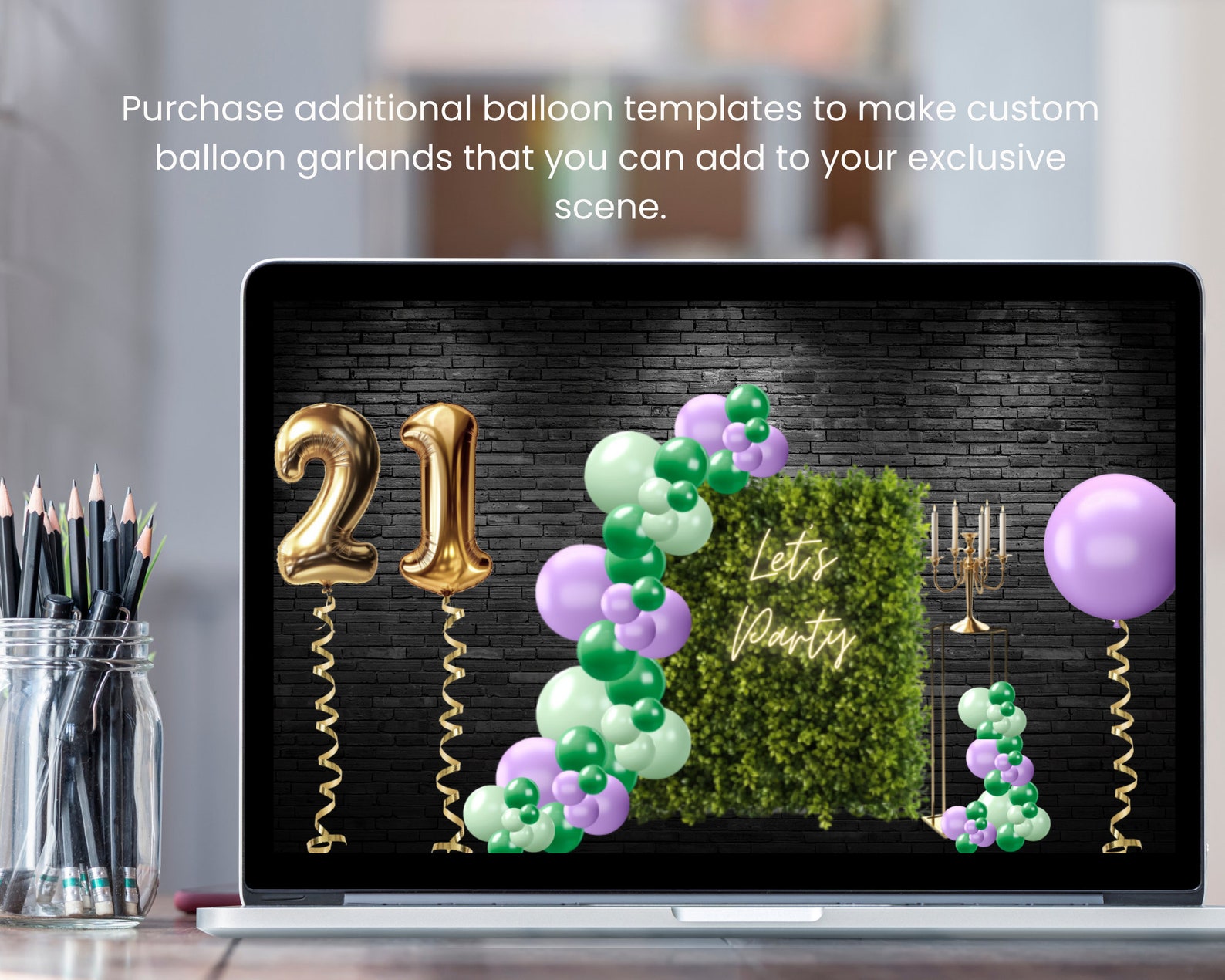 Event Mockup Balloon Cluster Images, 260+ Images for Party Mockups, for ...