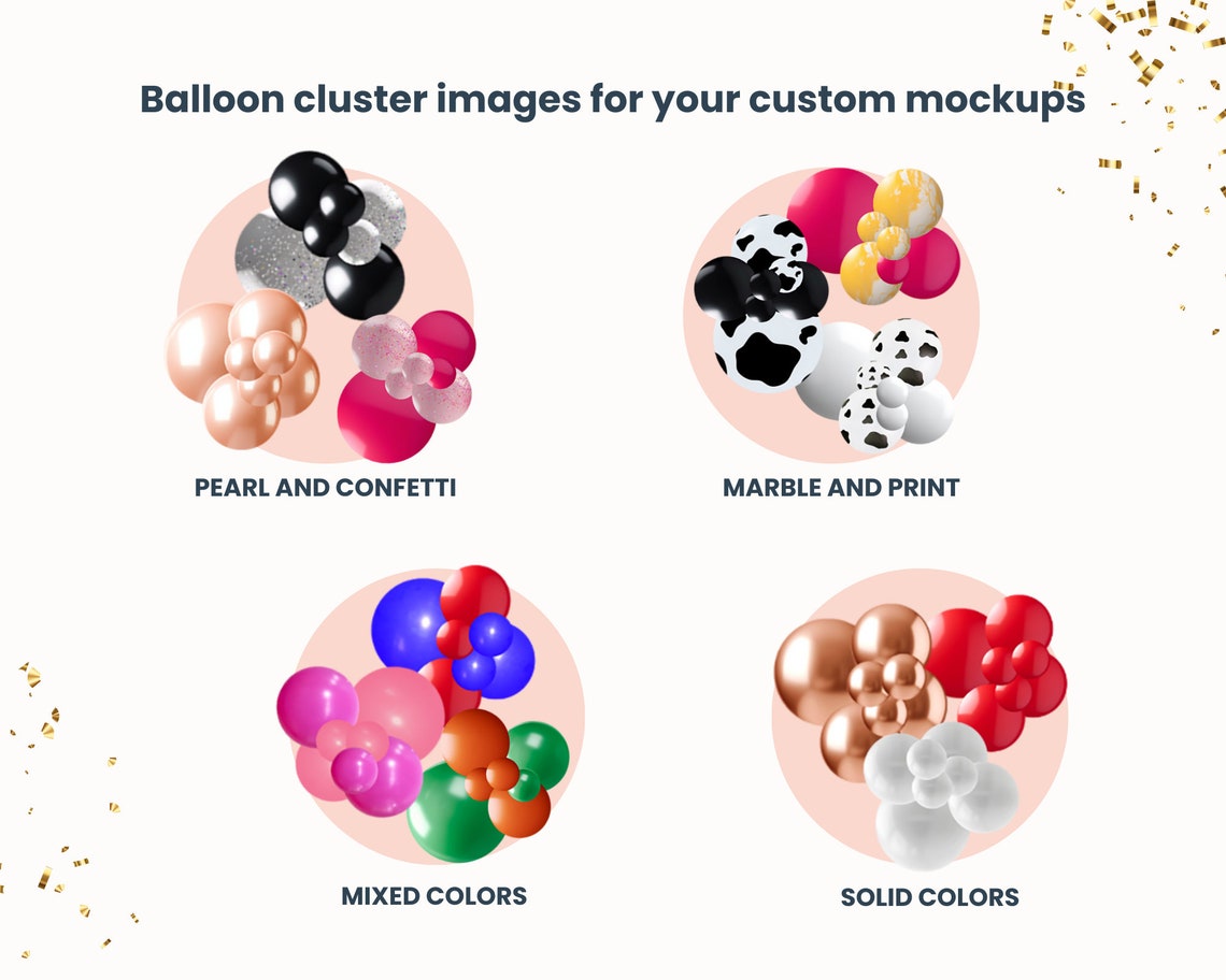 Event Mockup Balloon Cluster Images, 260+ Images for Party Mockups, for ...