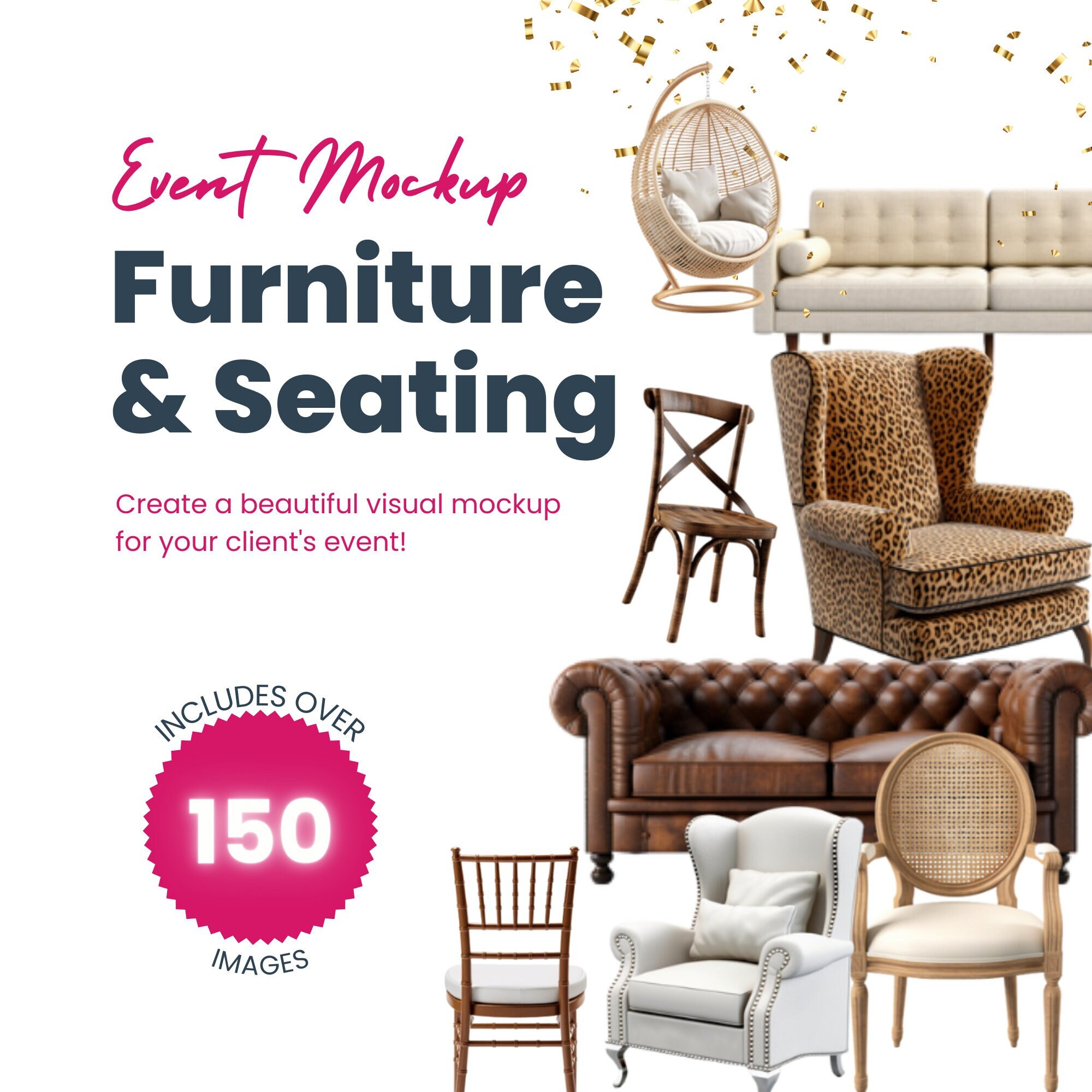 Event Mockup Furniture and Seating 150 Images for Custom - Etsy