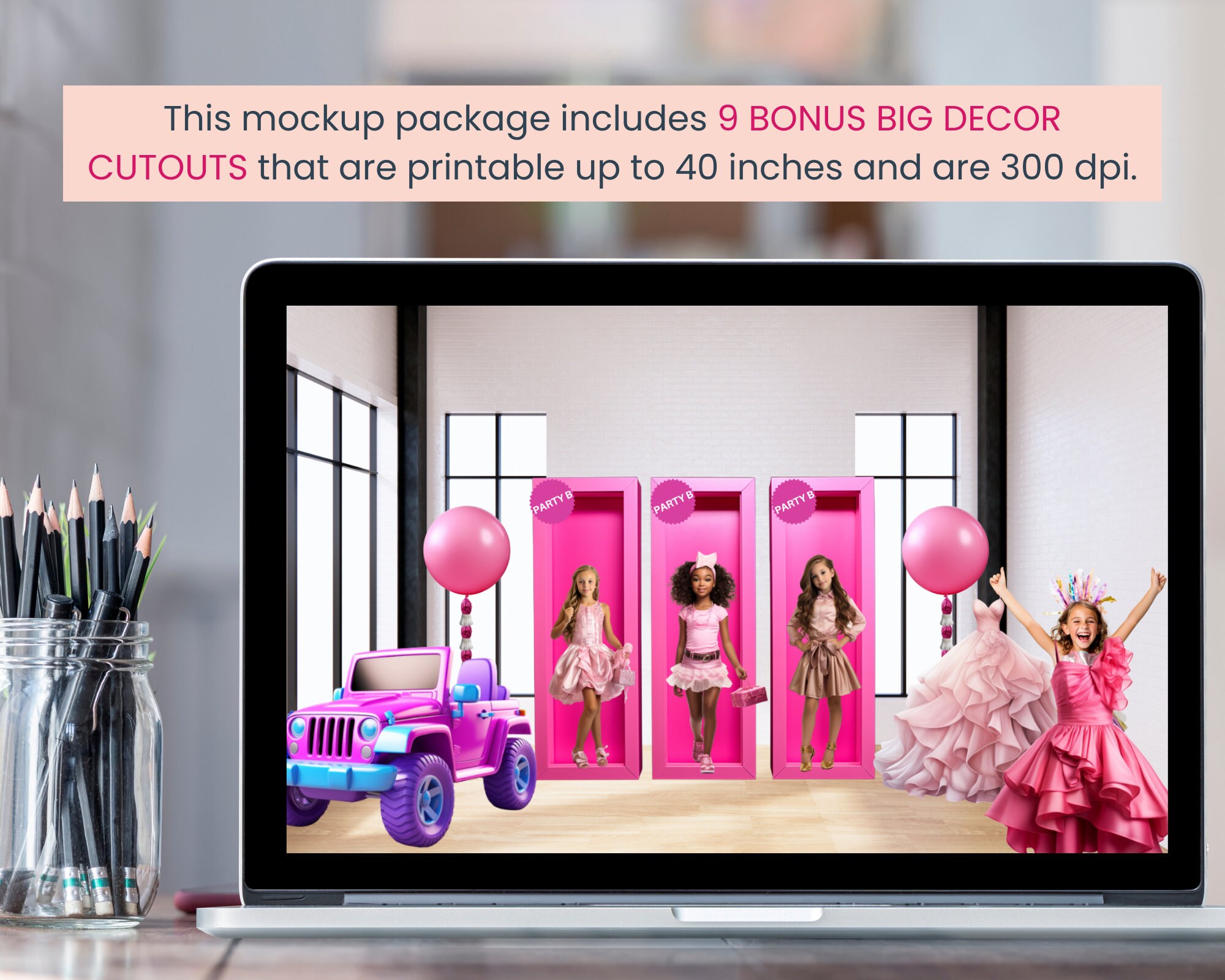 Event Mockup Pink Doll Party Theme, 370+ Images, Templates and BIG ...