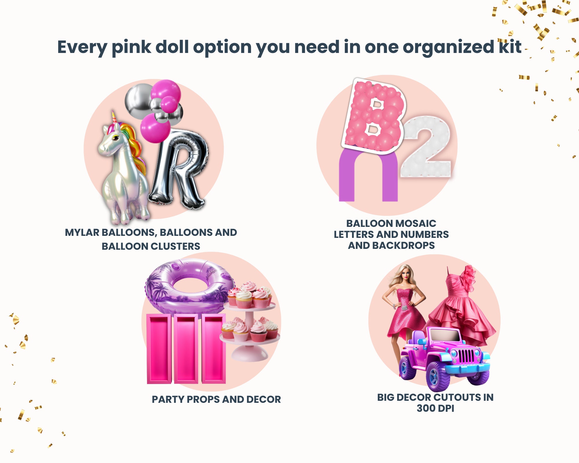 Event Mockup Pink Doll Party Theme, 370+ Images, Templates and BIG ...