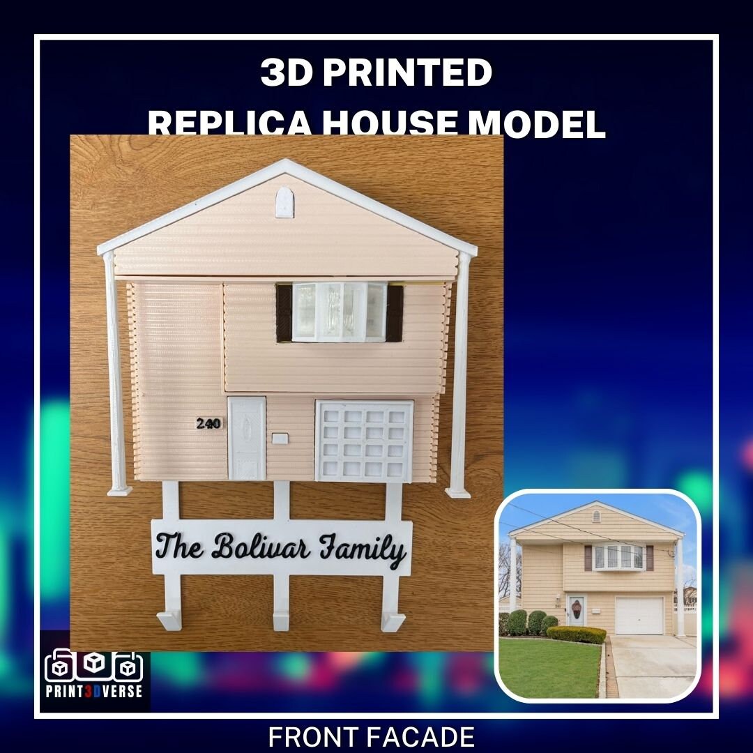 3D Printed Replica of Your House Front Facade Customized and ...