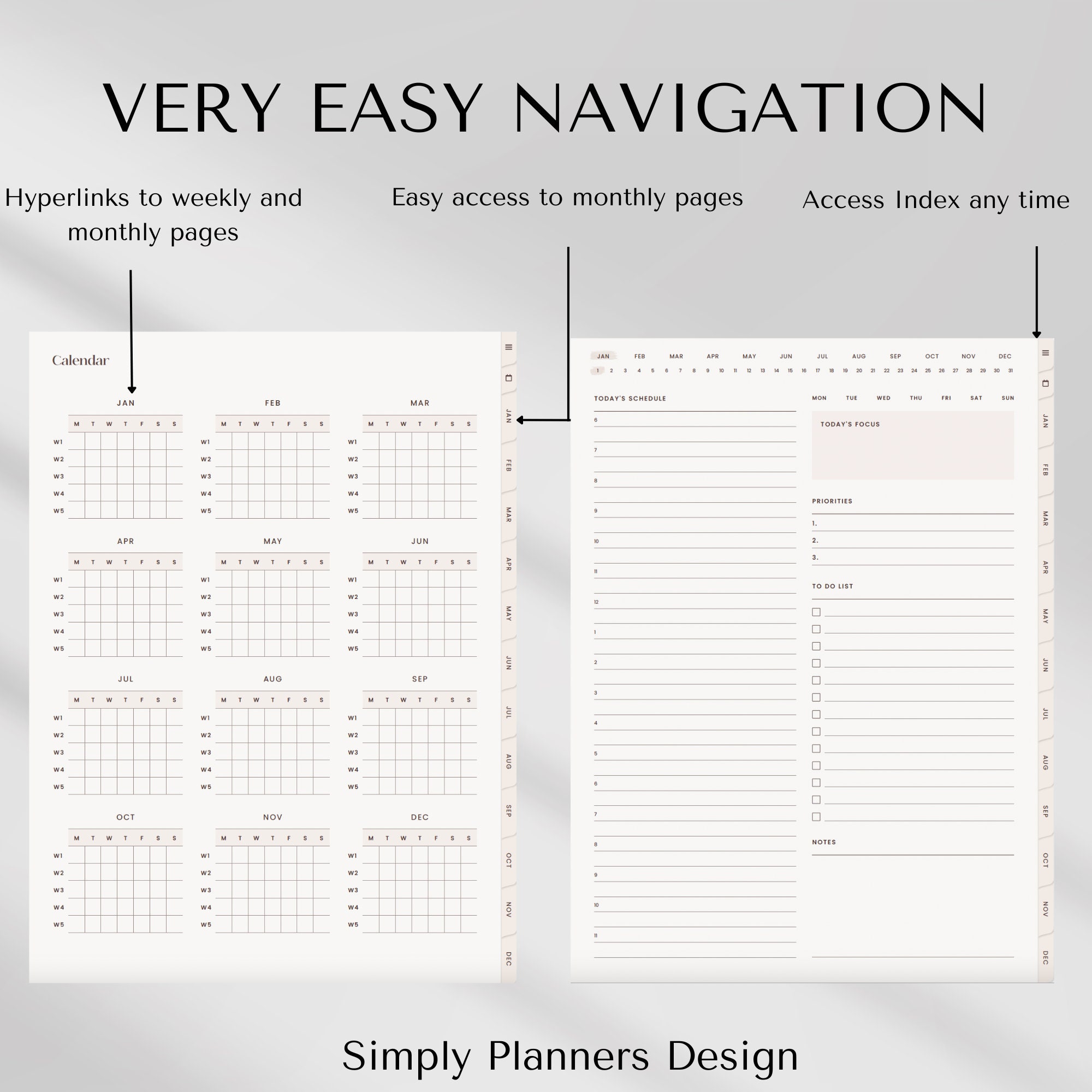 Digital Planner, Undated Digital Planner, Undated Goodnotes Planner ...