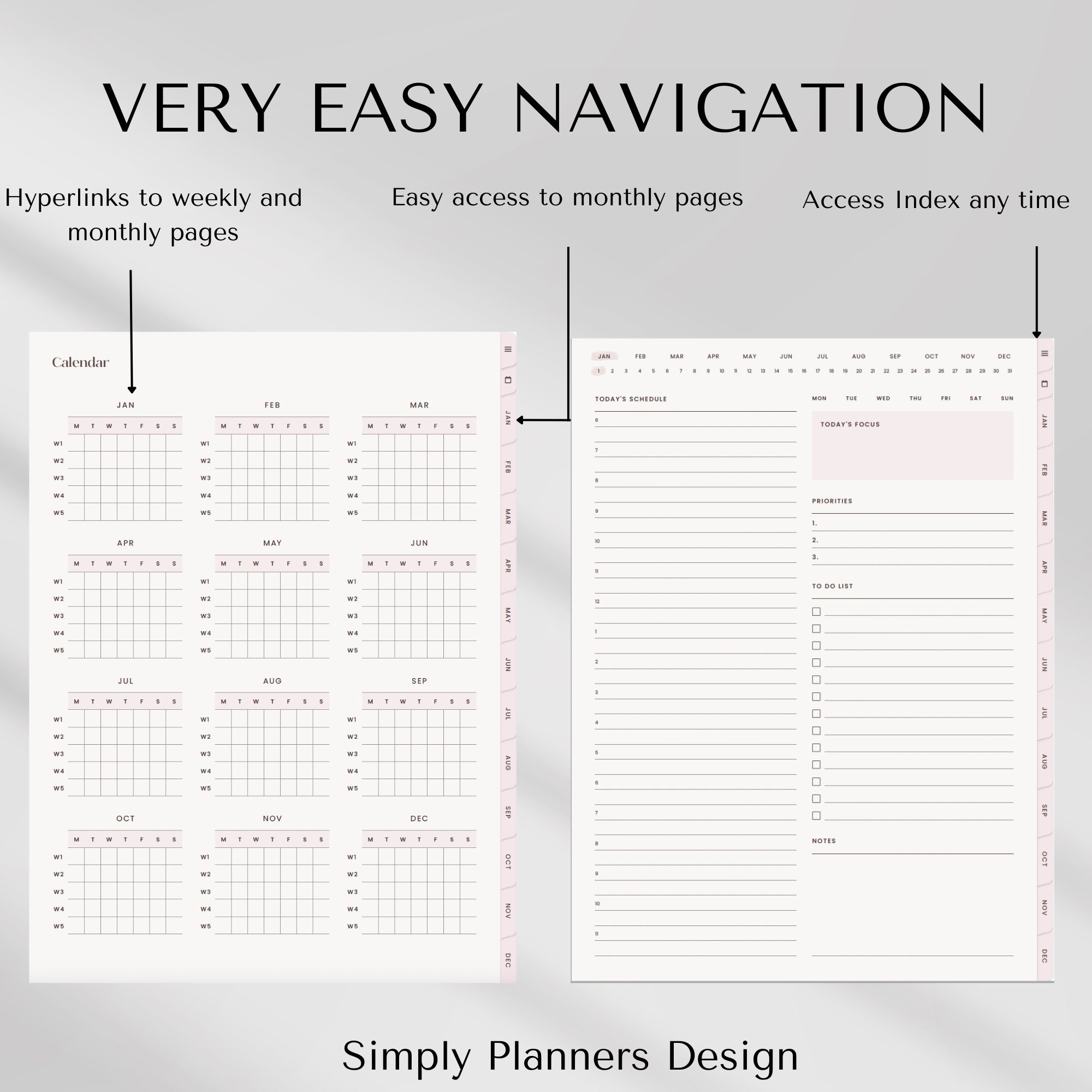 Digital Planner, Undated Digital Planner, Undated Goodnotes Planner ...