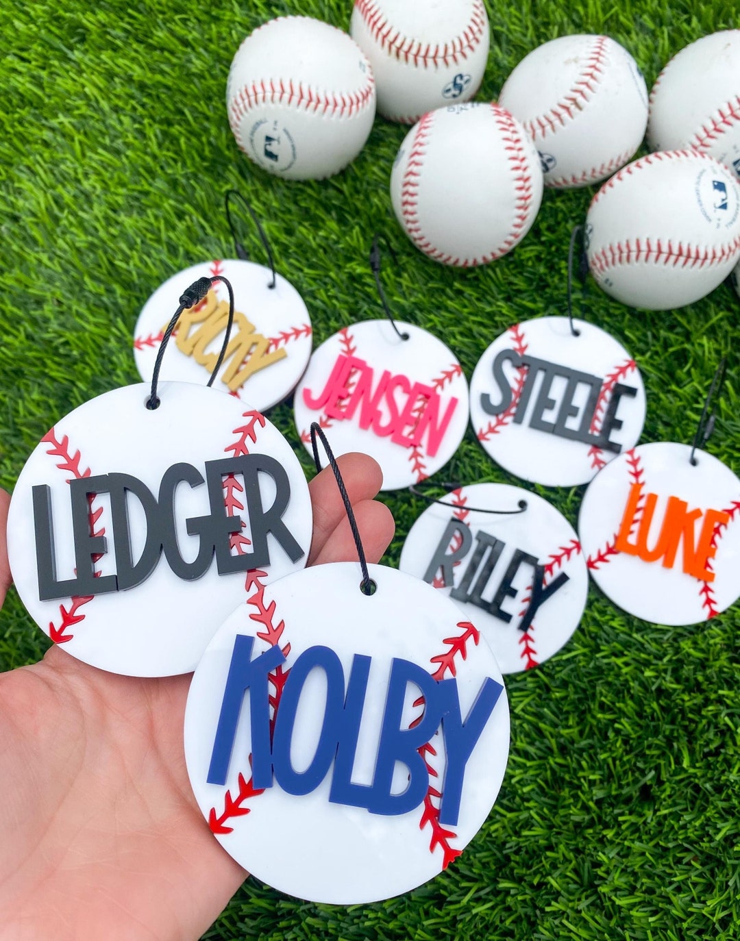 Custom Baseball Name Keychains | Baseball Keychains | Baseball ...