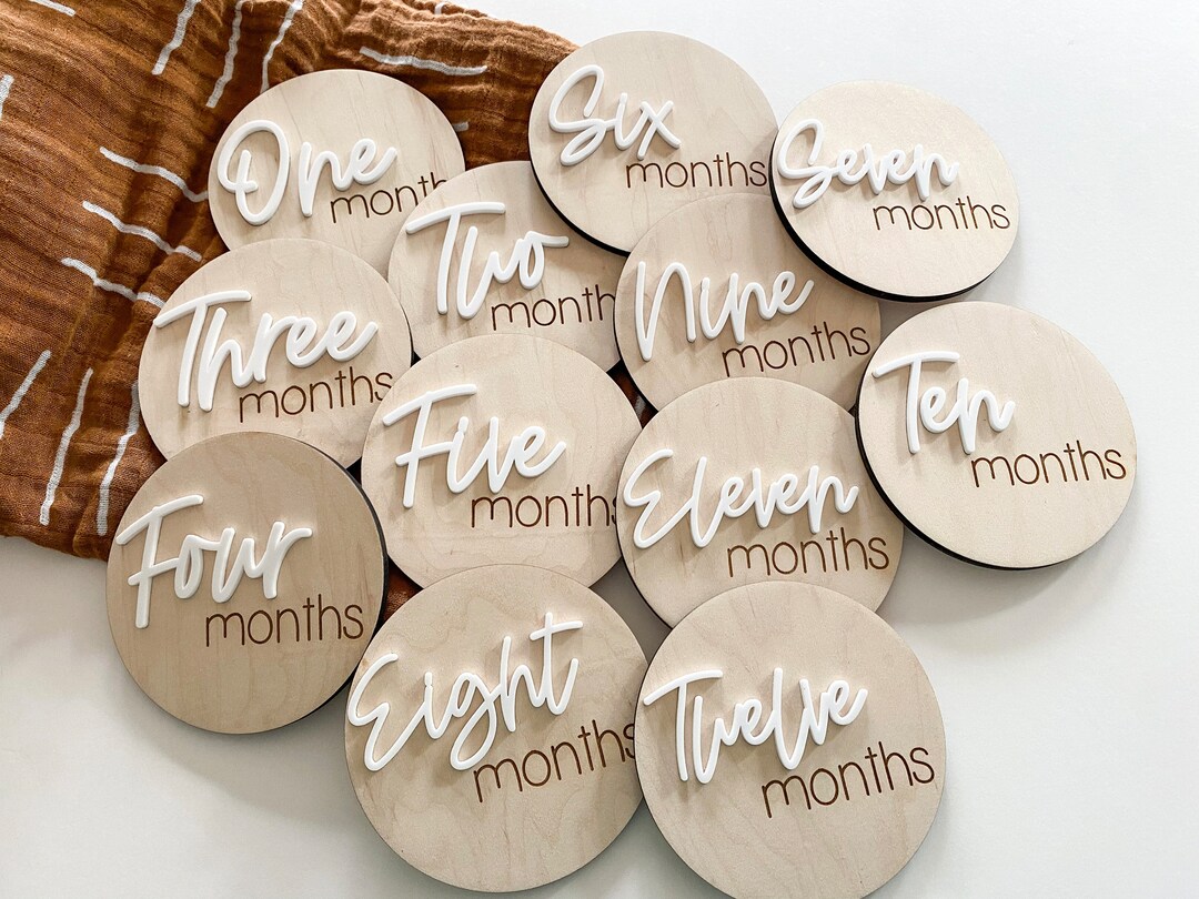 Baby Monthly Milestone Discs | Baby Photo Prop | Modern Baby ...