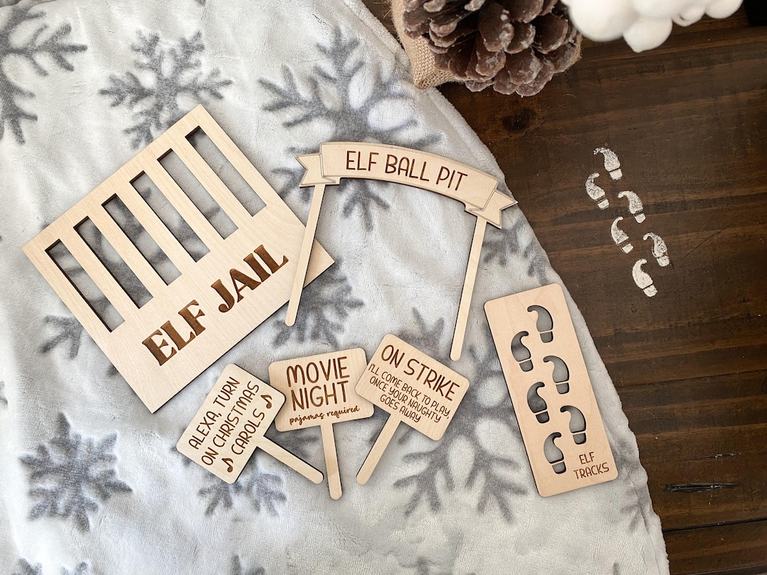 Elf Sign Props | Elf Kit | Elf Accessories | Christmas Elf Props | Fun ...
