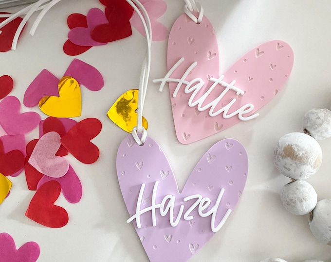 Cute Valentines Day Tag for Basket| Heart Tag Valentines Tags ...