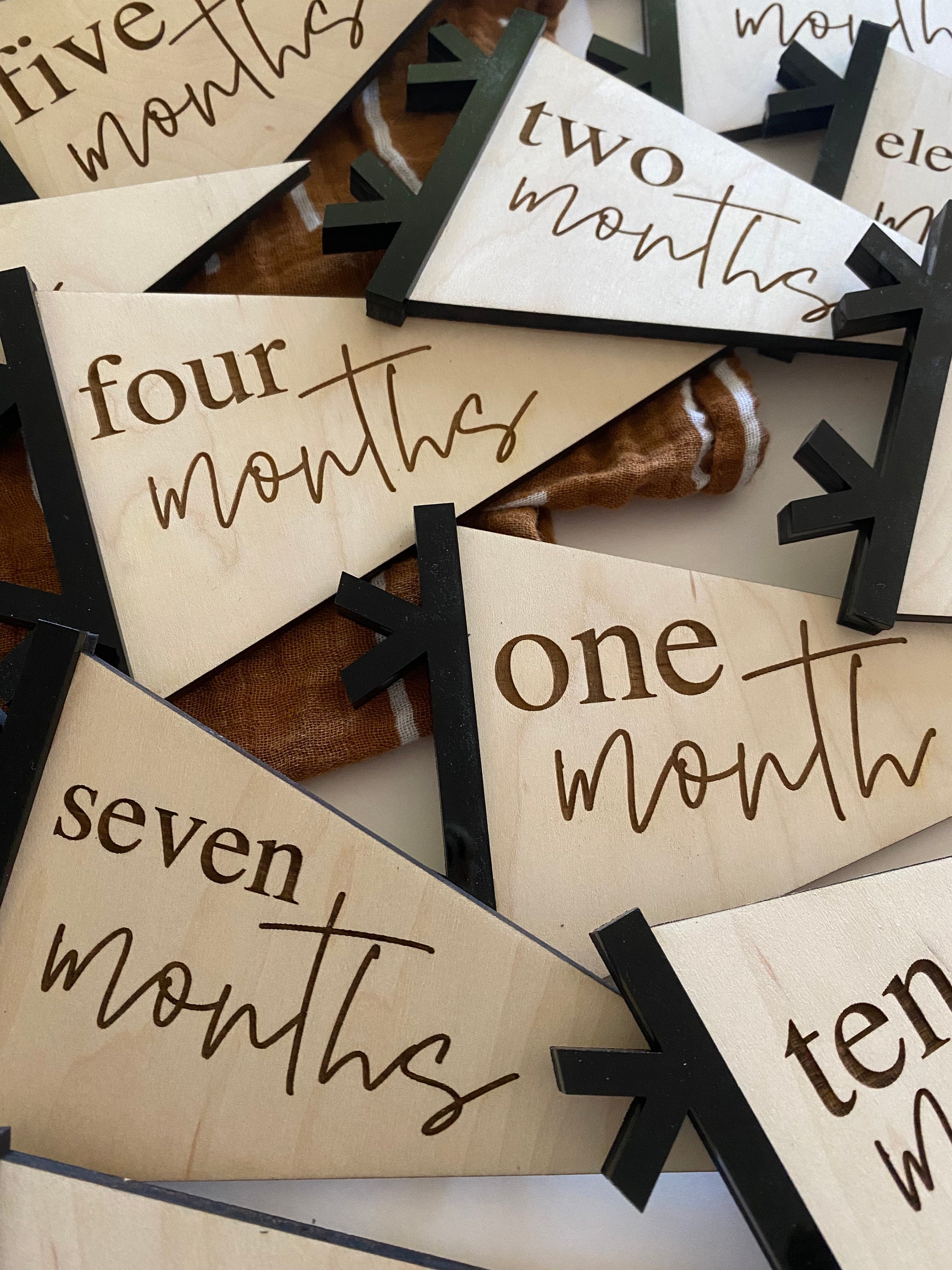 Baby Monthly Milestone Marker | Pennant Flag | Baby Photo Prop | Modern ...