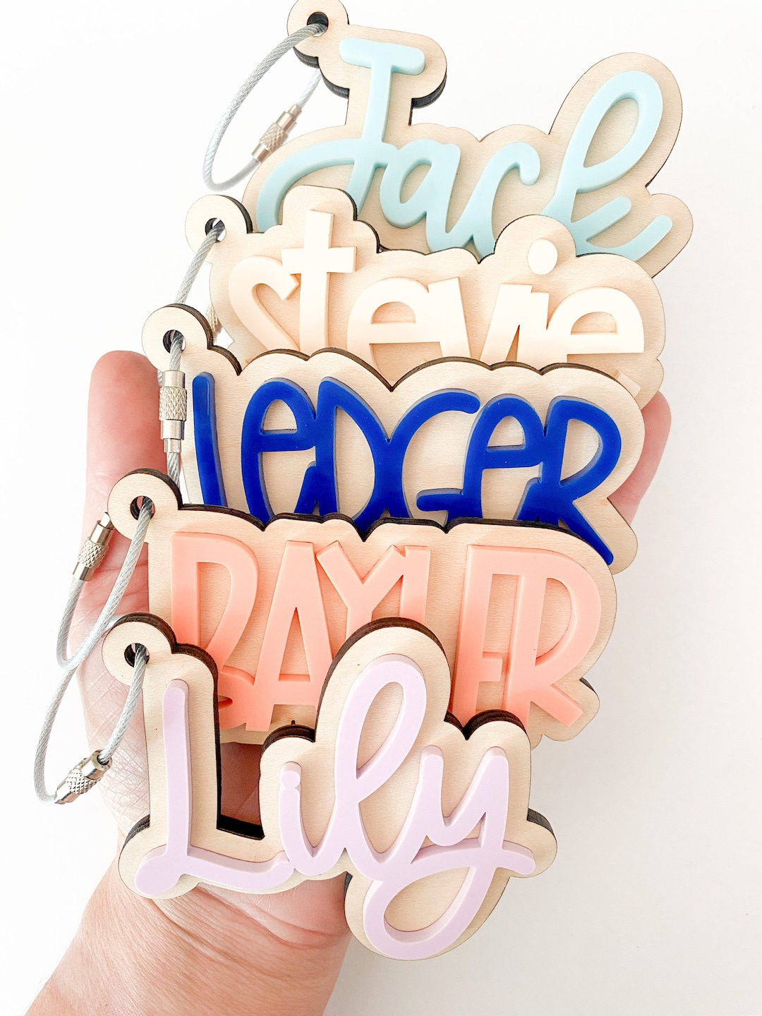 Acrylic Keychain | Personalized Wooden & Acrylic Name Tag | Acrylic Bag ...