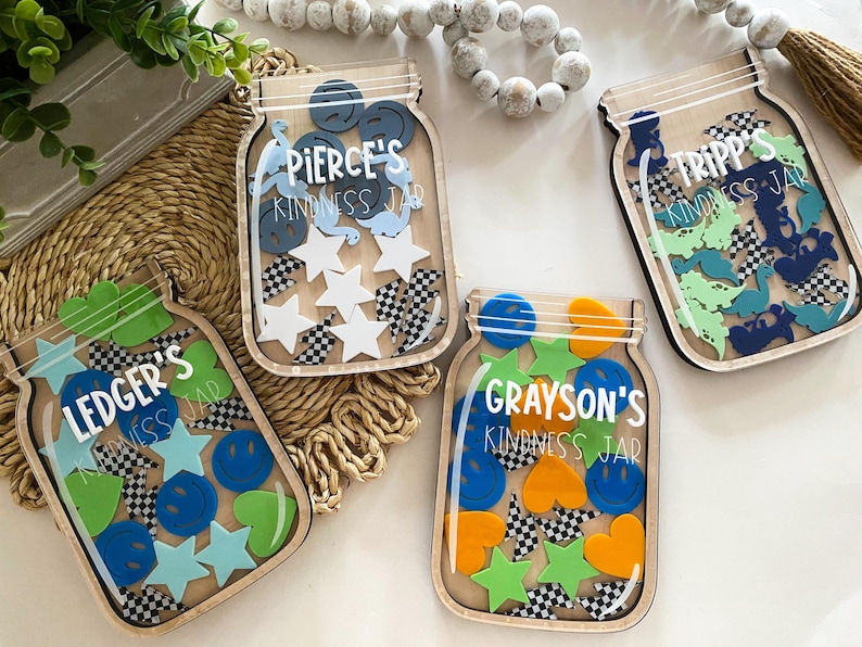 Kindness Jar Set | Reward Jar Set | Personalized Jar With Tokens ...