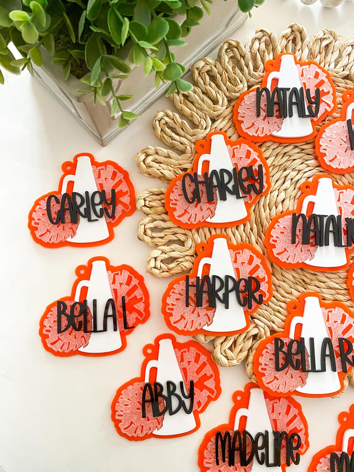 Custom Cheerleading Name Keychains | Cheerleading Keychains ...