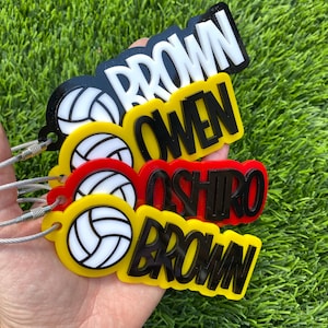 Custom Volleyball Name Keychains | Volleyball Keychains | Volleyball ...