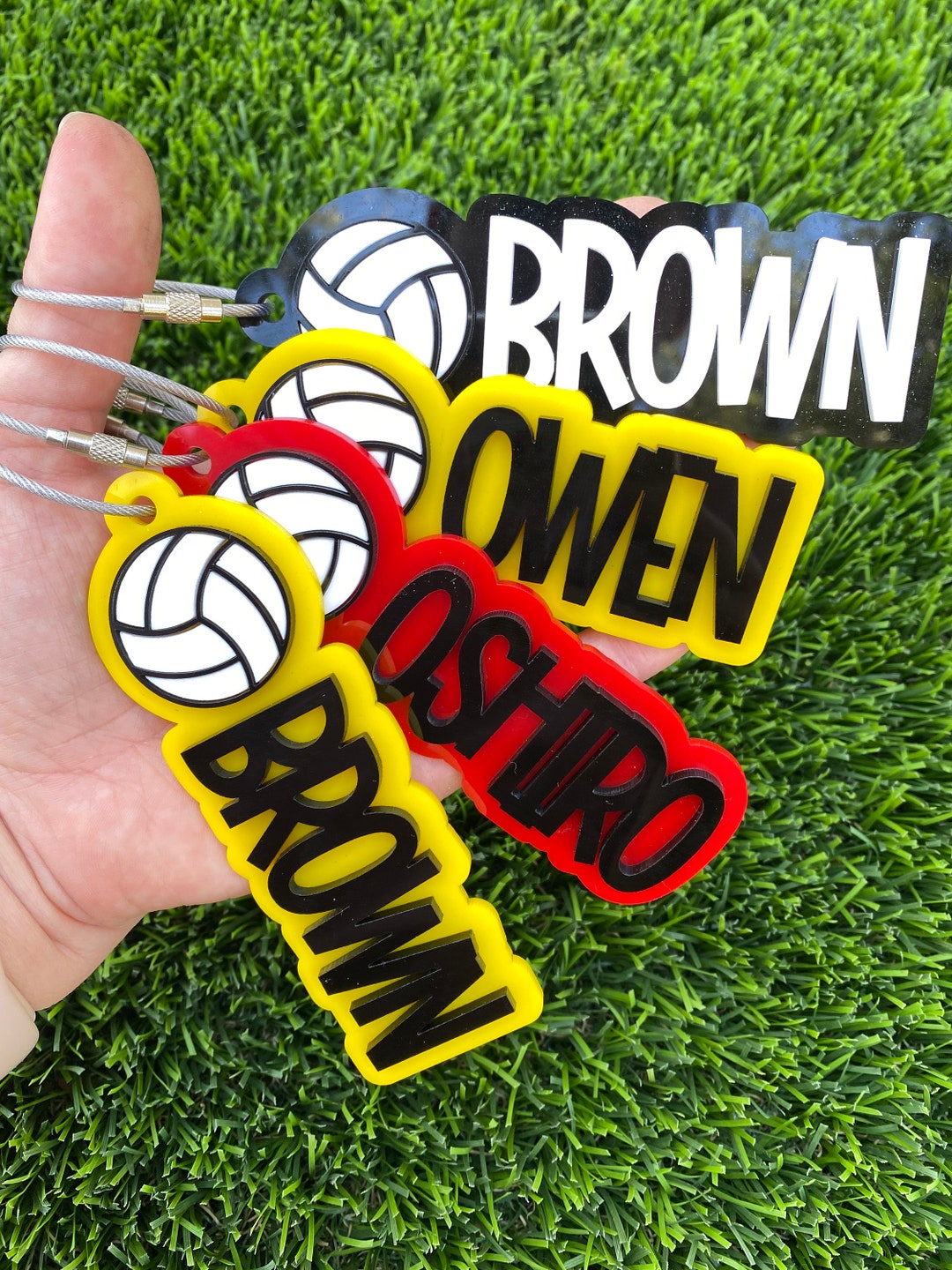 Custom Volleyball Name Keychains | Volleyball Keychains | Volleyball ...