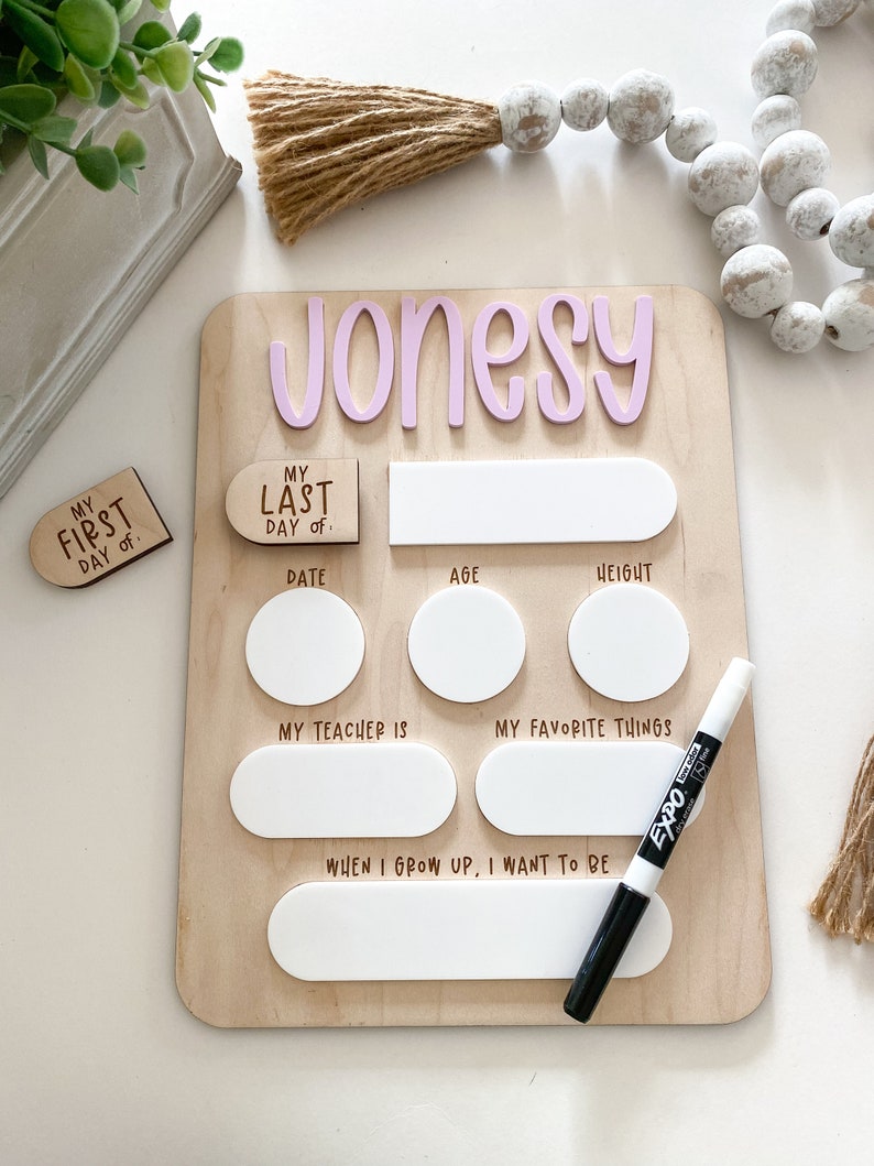 Large Personalized First and Last Day of School Sign | Back to School ...