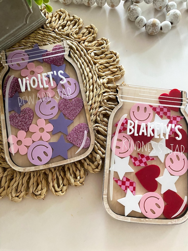 Kindness Jar Set | Reward Jar Set | Personalized Jar With Tokens ...