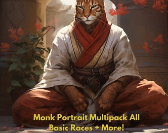 Dnd Cleric Portrait Tokens Bundle, All Basic Races & More, Tabletop RPG ...