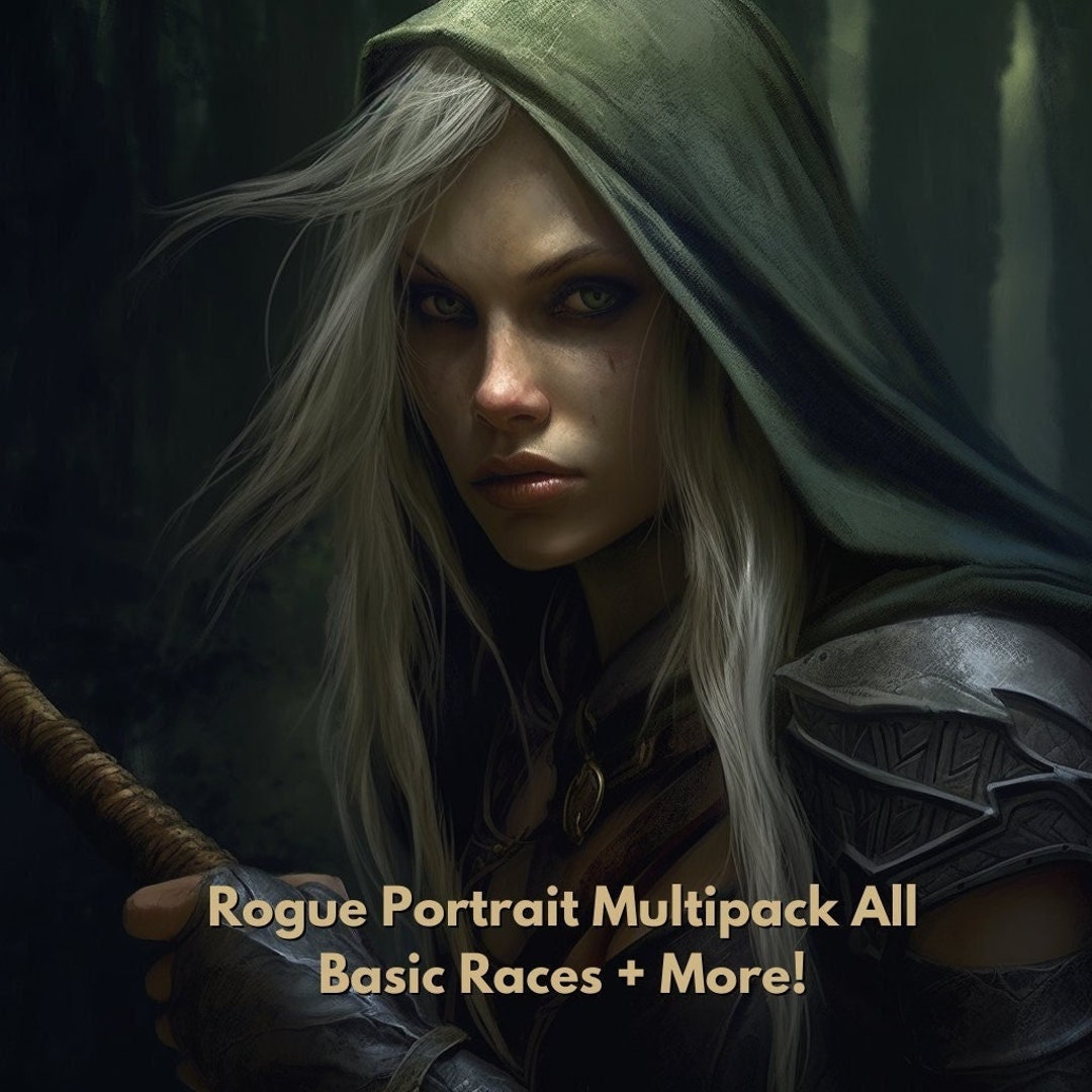 Dnd Rogue Portrait Tokens Bundle All Basic Races & More - Etsy