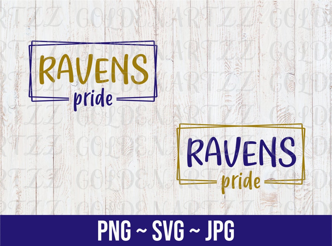 Ravens Pride SVG/PNG/JPG Designs, Digital Downloads, Football Playoffs ...