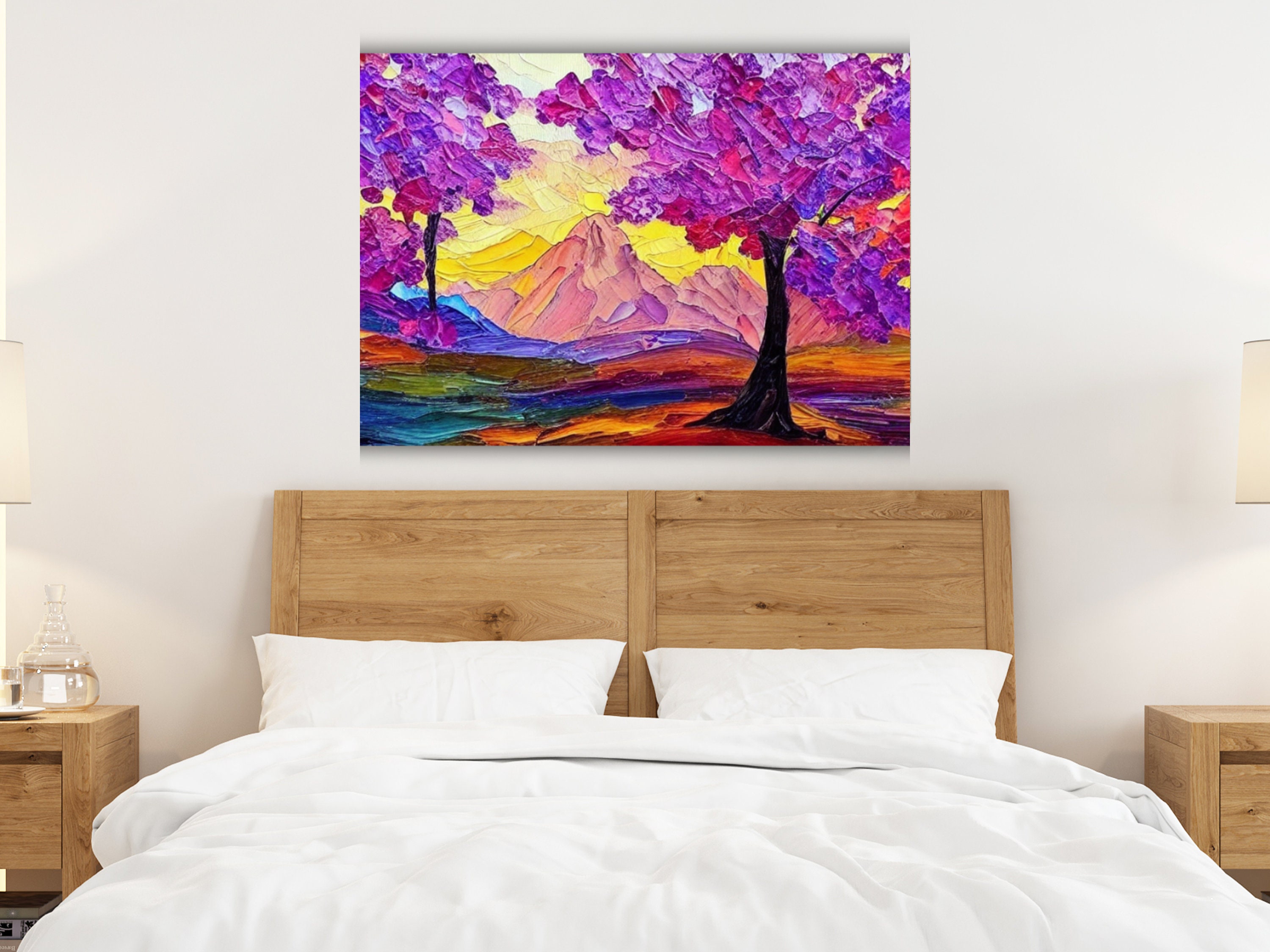 Original Trees Landscape Oil Painting on Canvas Large Abstract - Etsy