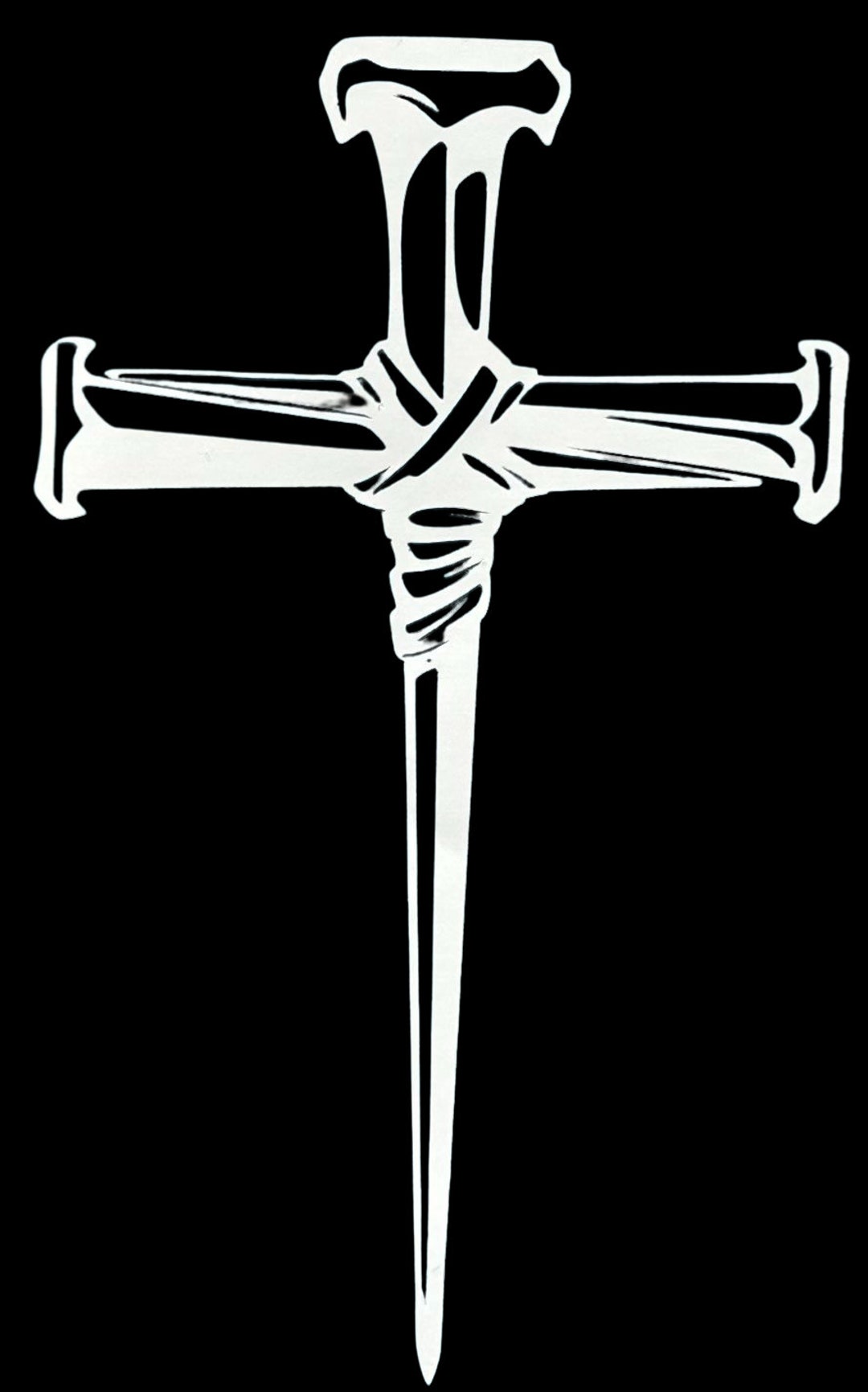 Nail Cross Vinyl Decal - Etsy