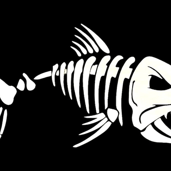 Fish Skeleton Decal - Etsy