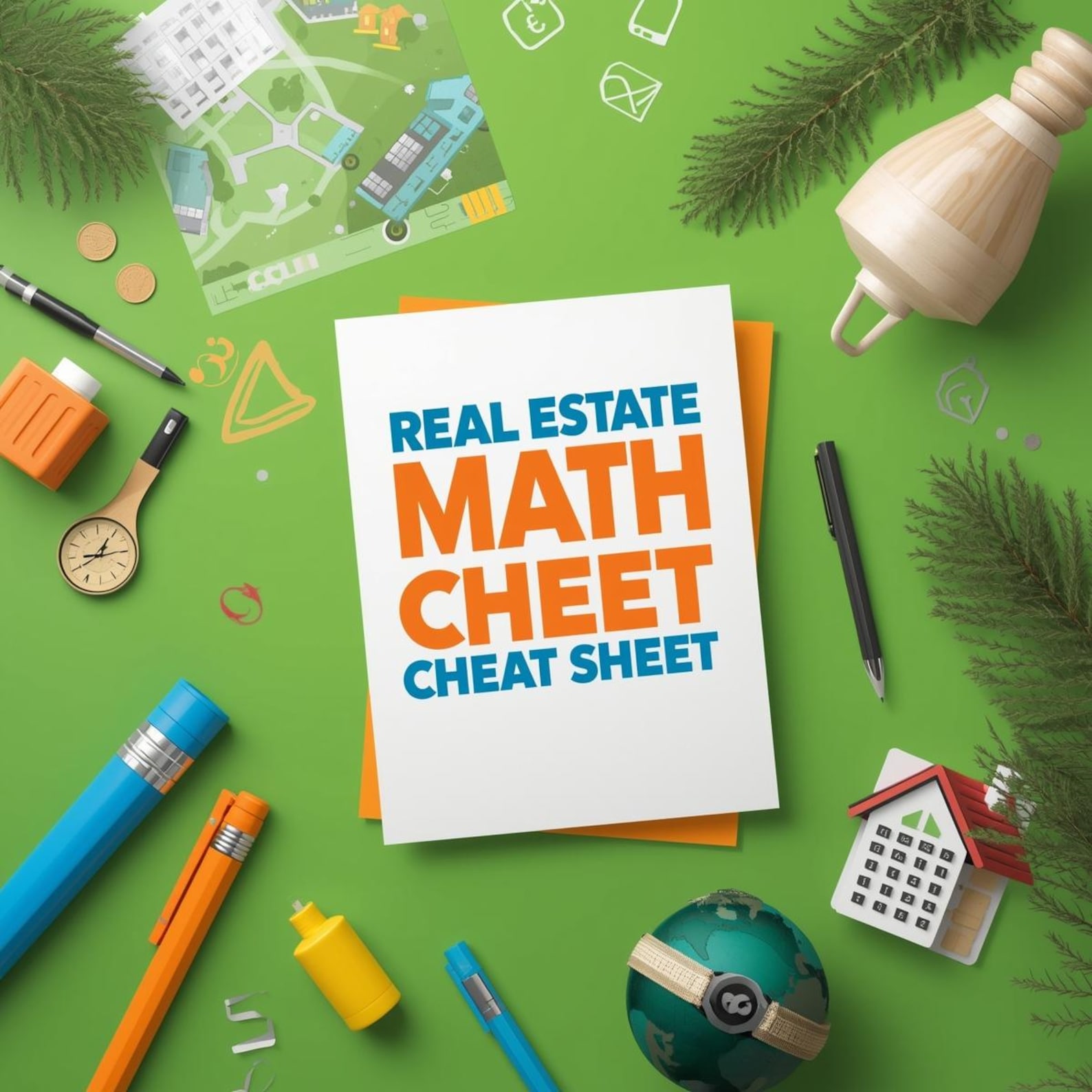 Real Estate Exam Math Cheat Sheet | Acronyms & Formulas | Instant ...