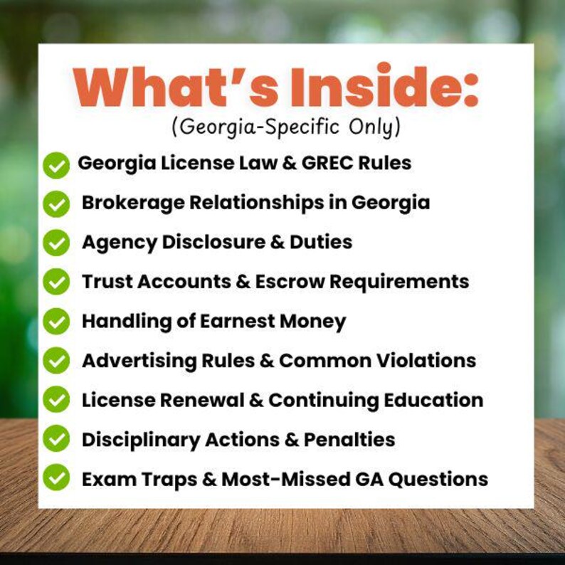 Georgia Real Estate Exam Cheat Sheet PDF | GA Real Estate Test Prep ...
